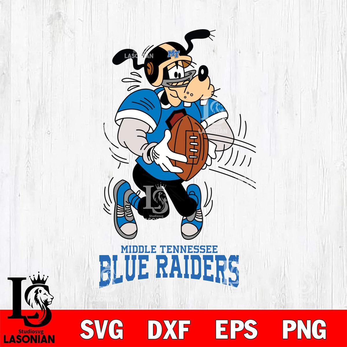 Middle Tennessee Blue Raiders Goofy Sport Football – lasoniansvg
