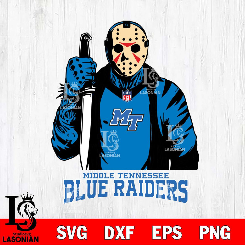 Middle Tennessee Blue Raiders Jason Voorhees Horror 3 – lasoniansvg