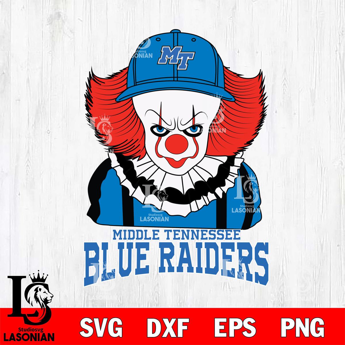 Middle Tennessee Blue Raiders Pennywise Horror Sport 10 – lasoniansvg