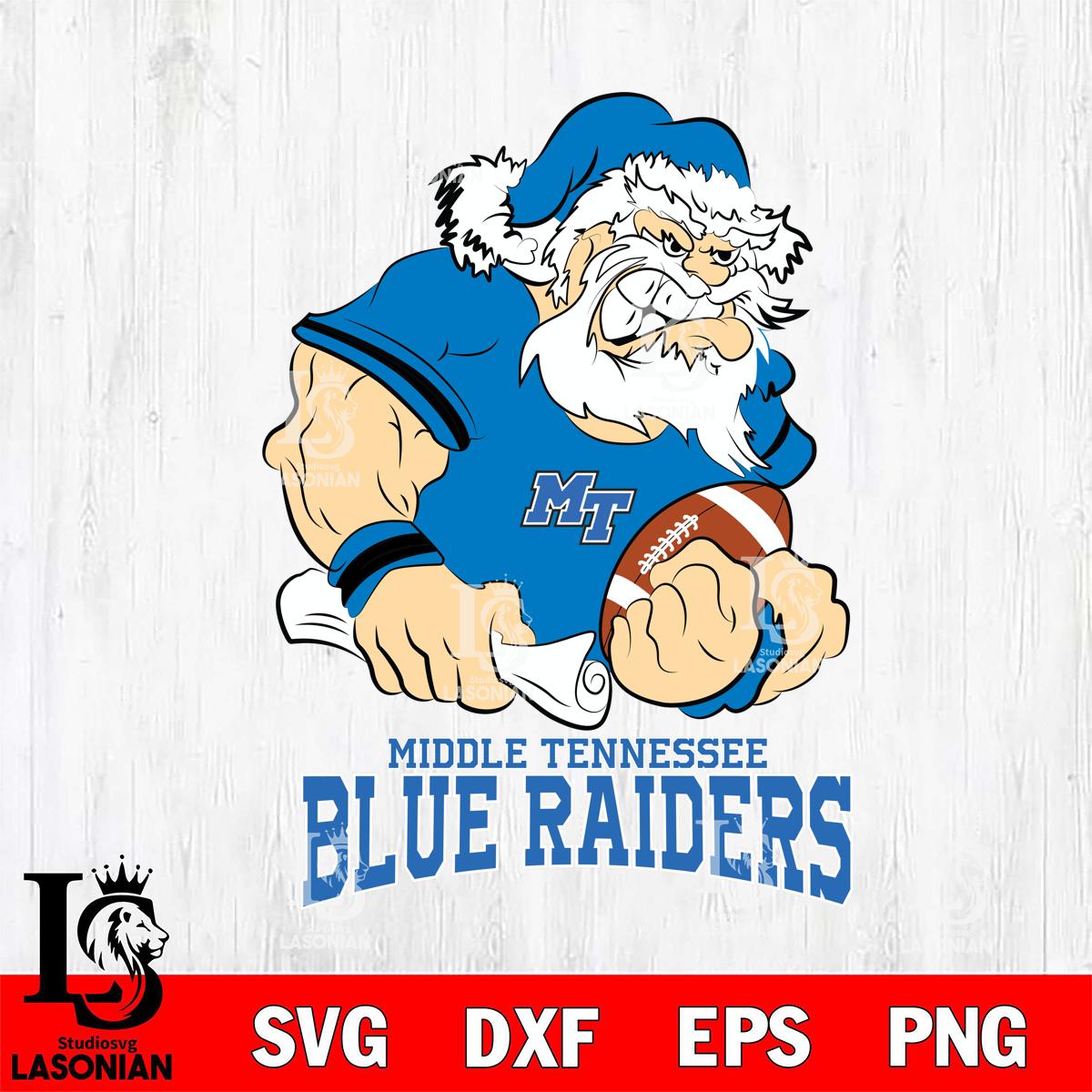Middle Tennessee Blue Raiders Santa Claus Angry – lasoniansvg