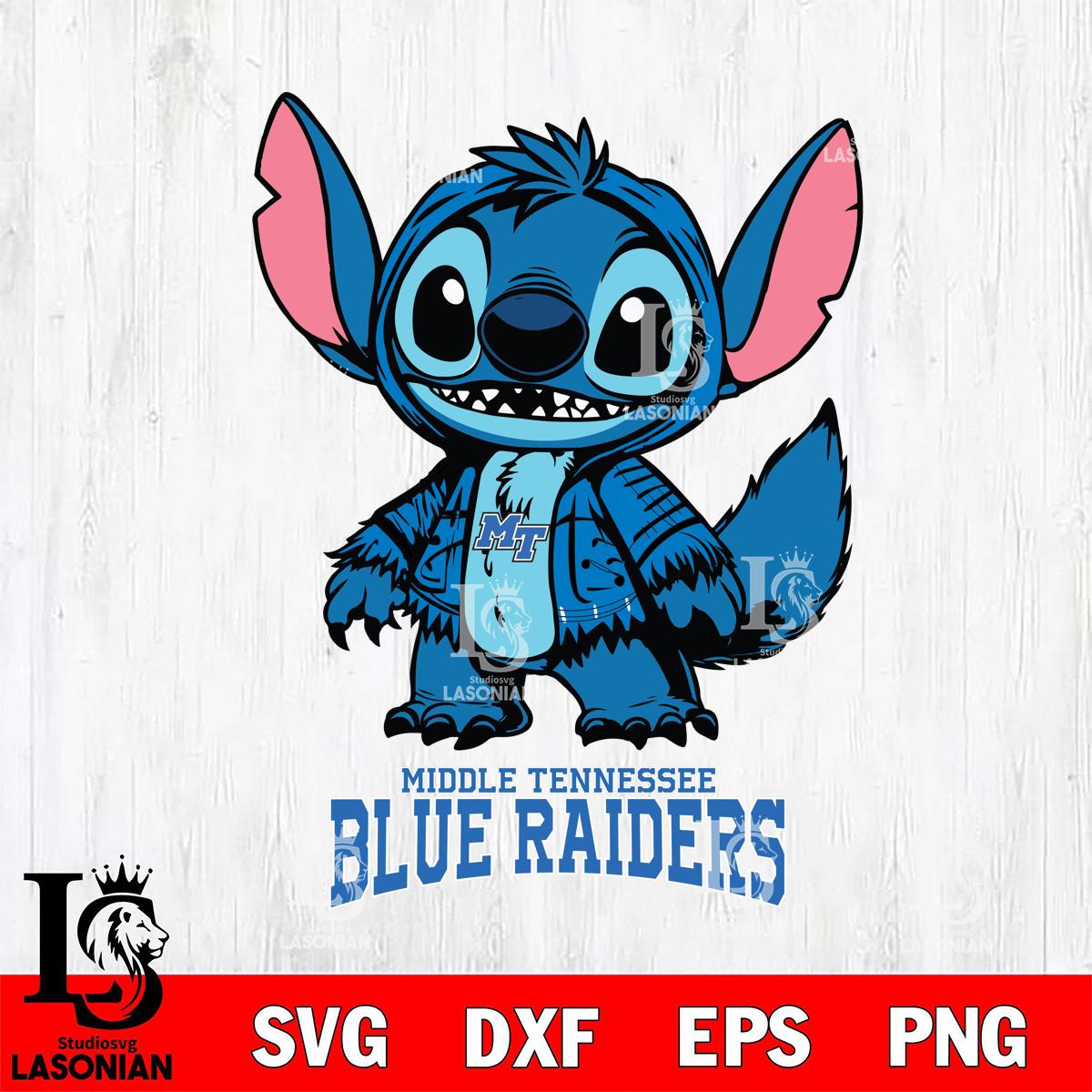 Middle Tennessee Blue Raiders Stitch Halloween – lasoniansvg