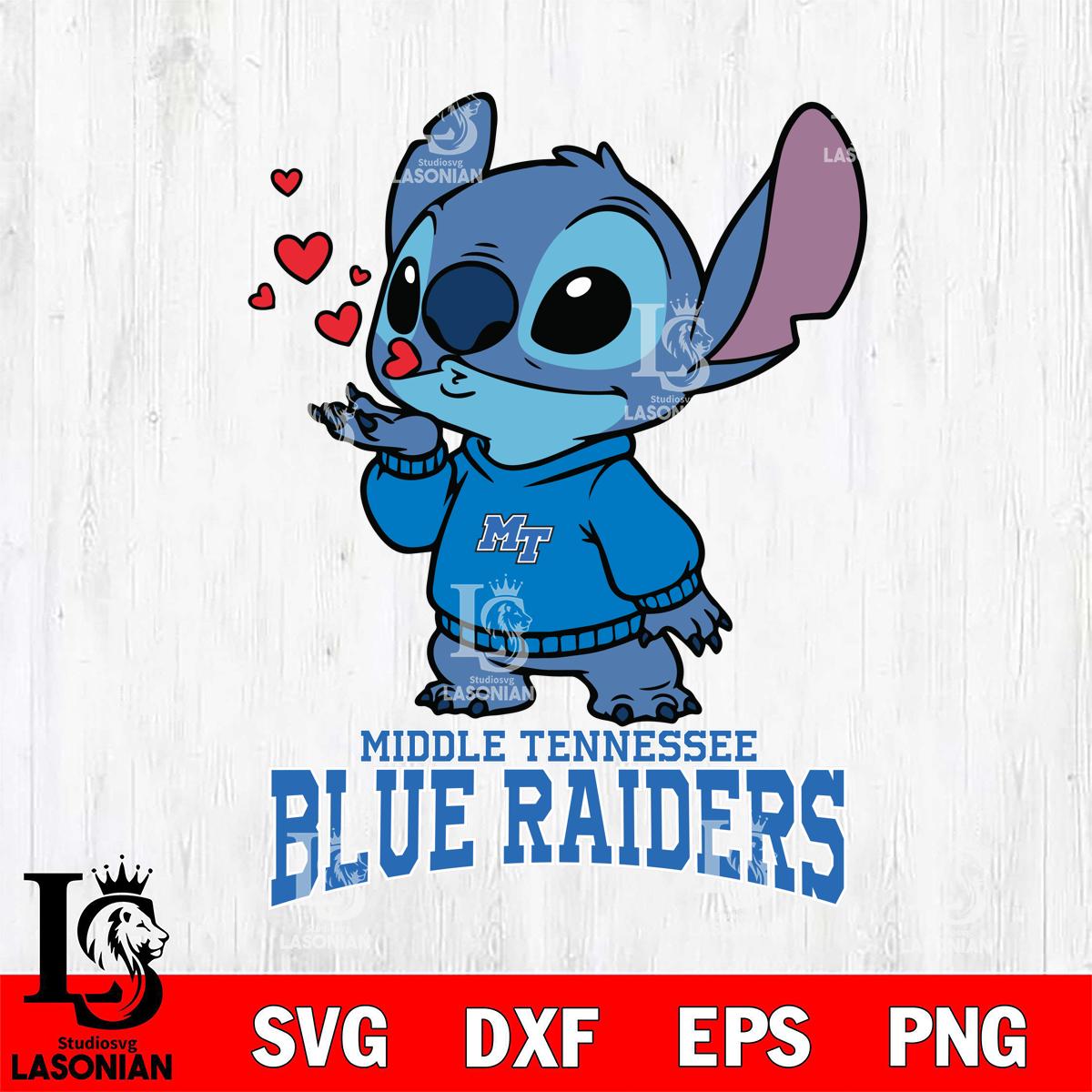 Middle Tennessee Blue Raiders Stitch Kiss Valentine Digital Download ...