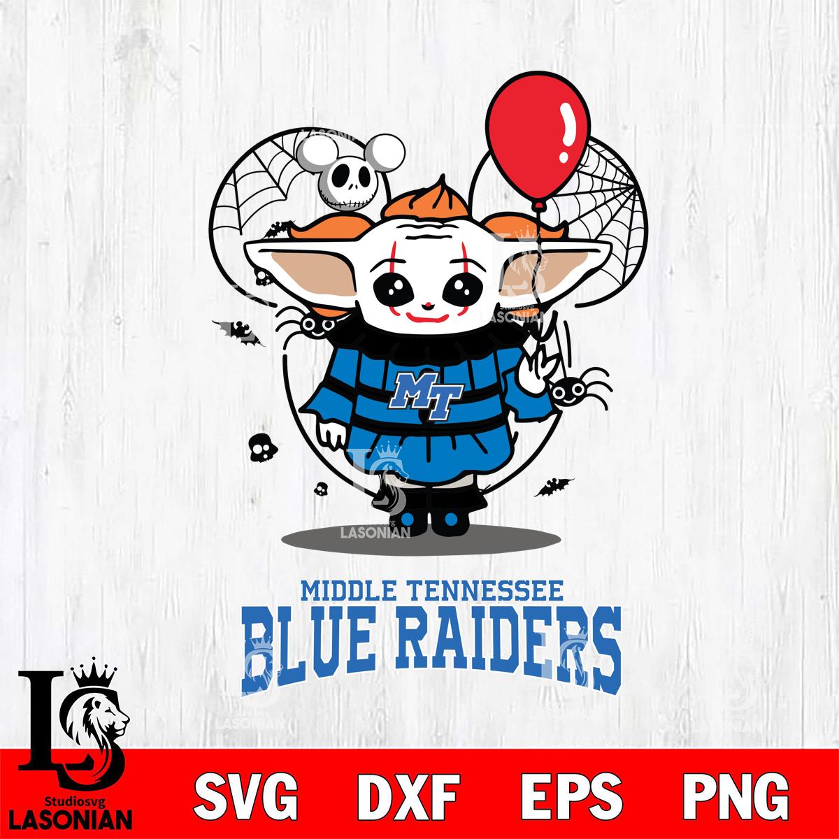 Middle Tennessee Blue Raiders Stitch Pennywise Halloween – lasoniansvg
