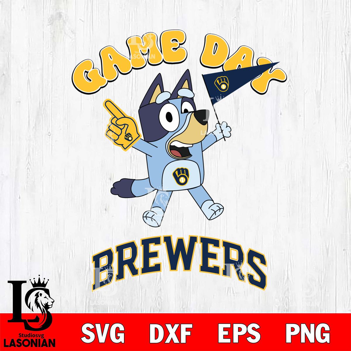Milwaukee Brewers Bluey Game Day – lasoniansvg