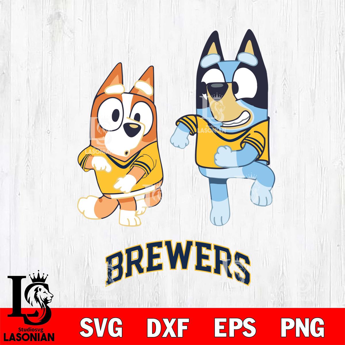 Milwaukee Brewers Bluey with Chilli Dance – lasoniansvg