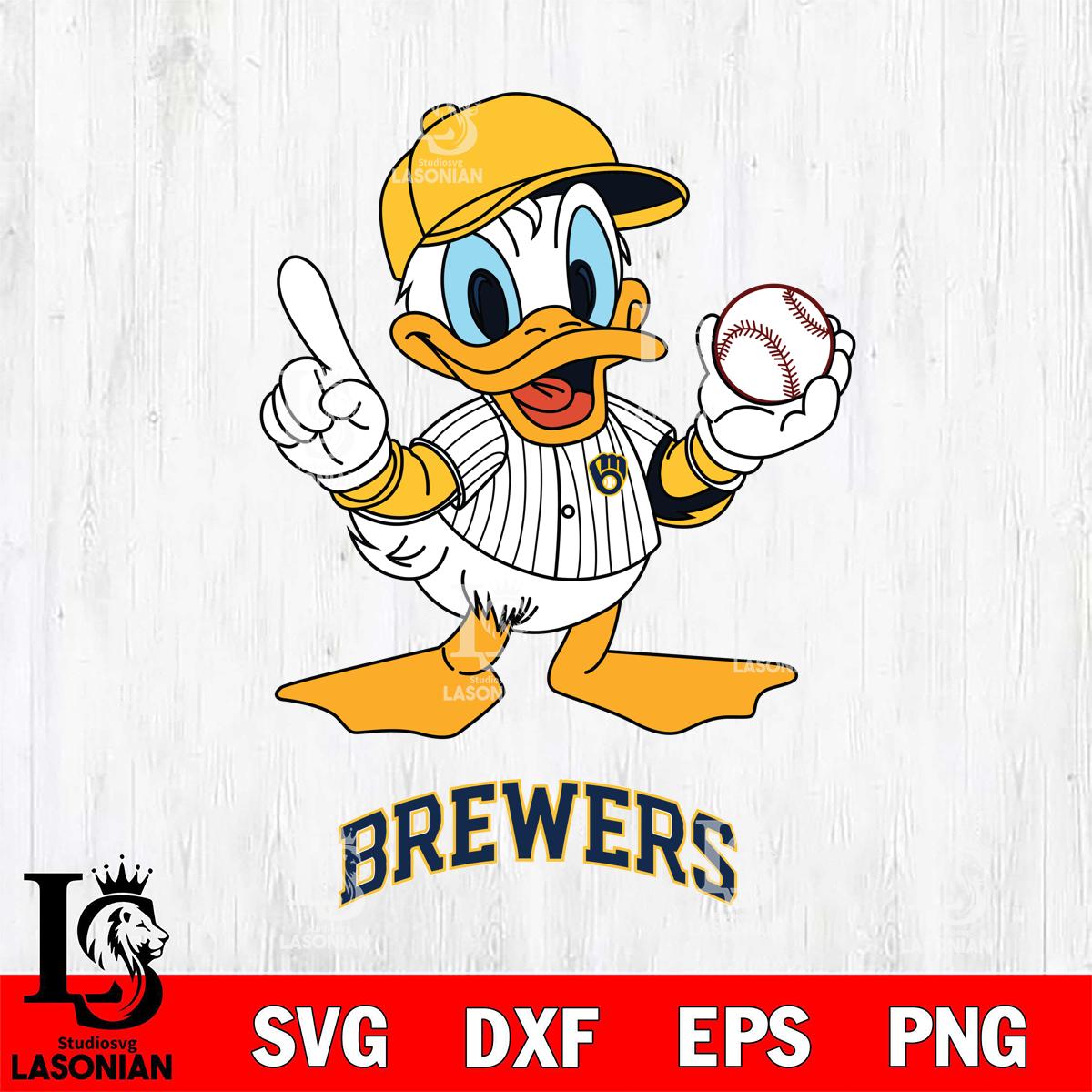 Milwaukee Brewers Donald Duck number one Baseball – lasoniansvg