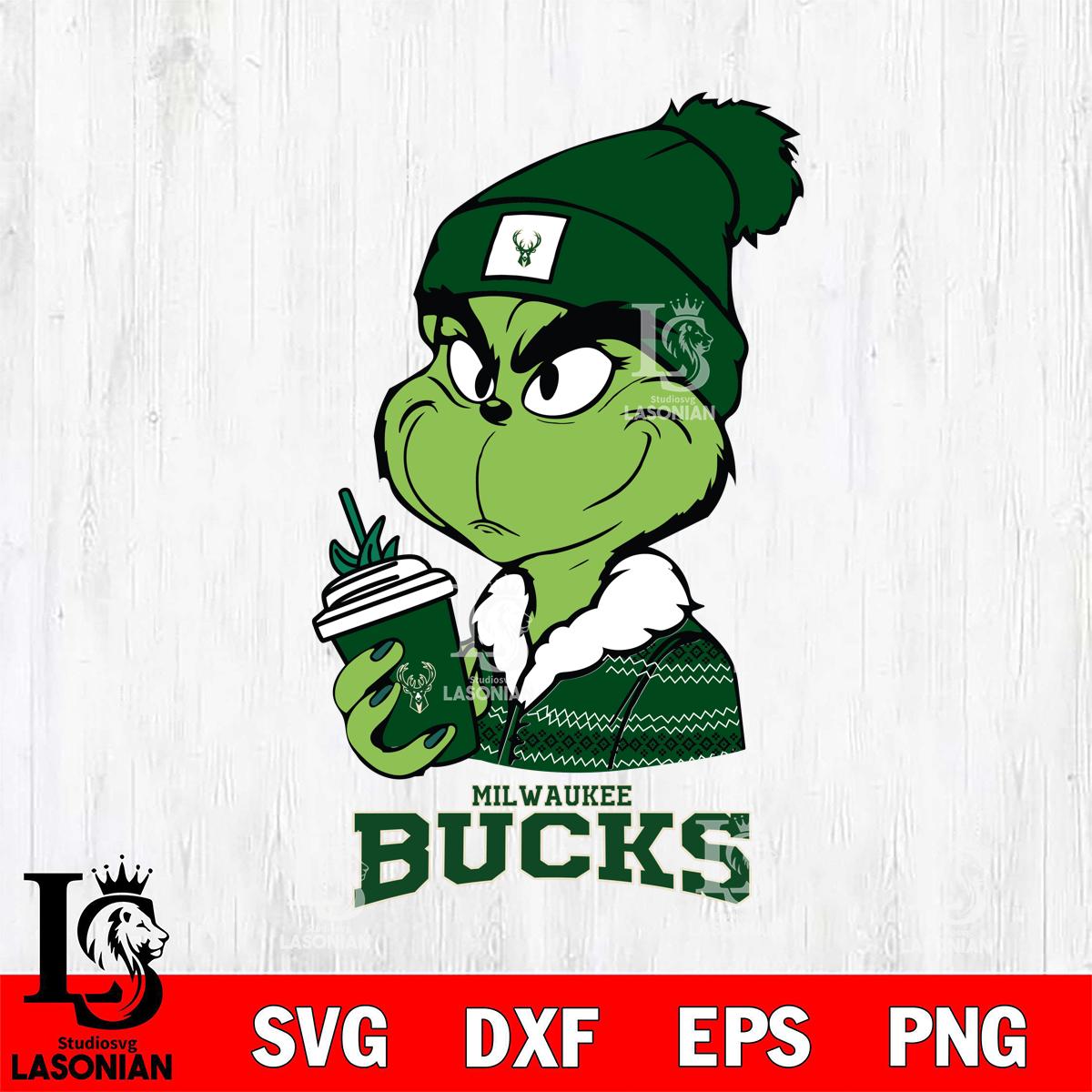 Milwaukee Bucks Boujee Grinch Christmas – lasoniansvg