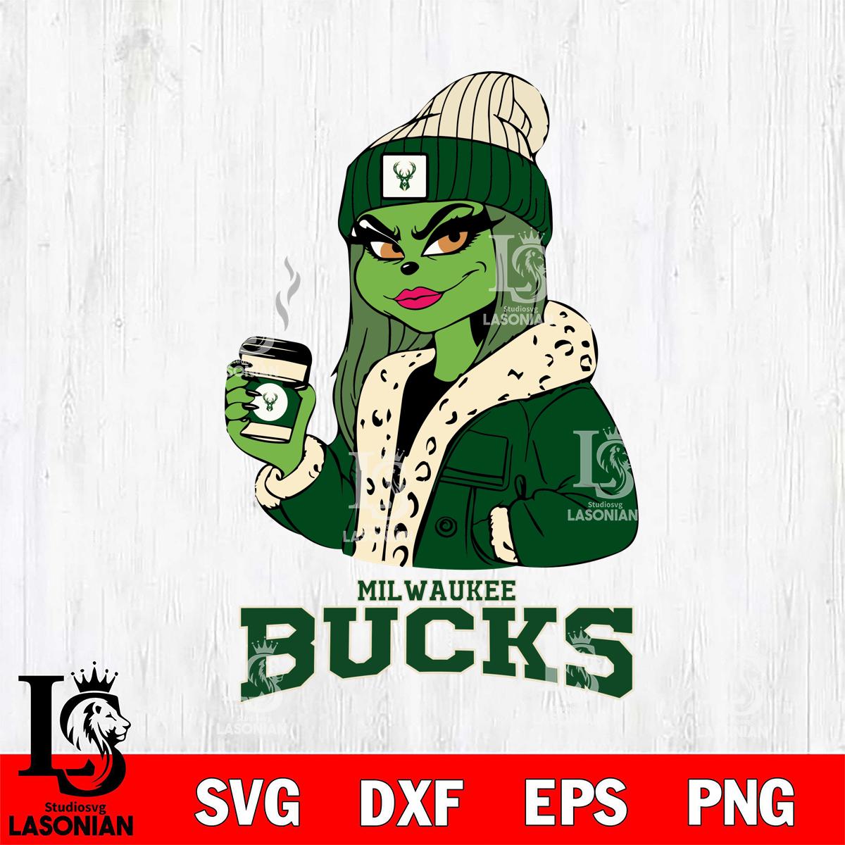 Milwaukee Bucks Girls Grinch Bougie – lasoniansvg