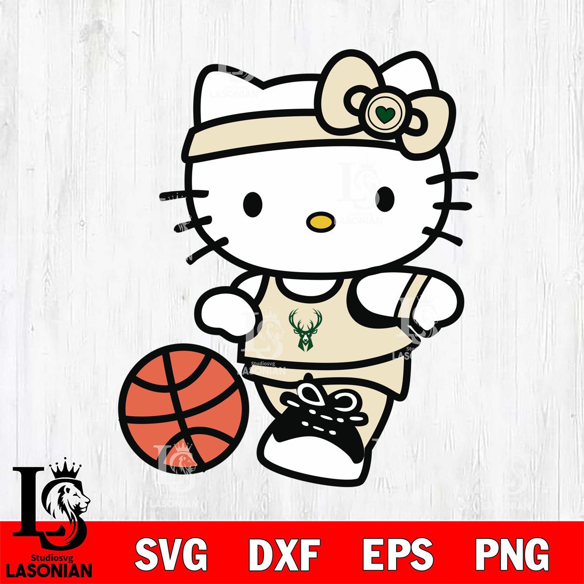 Milwaukee Bucks Hello Kitty basketball 4 – lasoniansvg