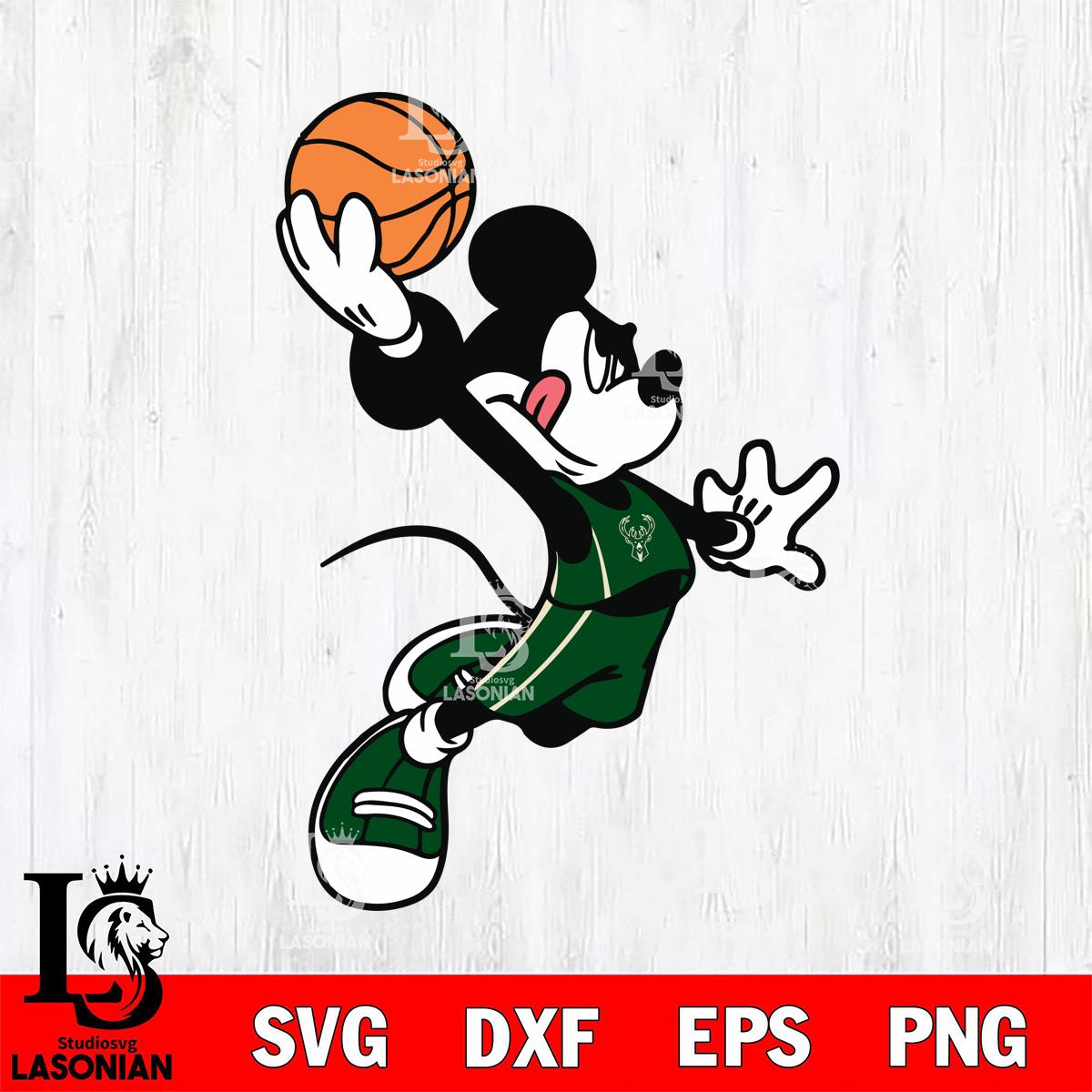Milwaukee Bucks Mickey NBA basketball – lasoniansvg
