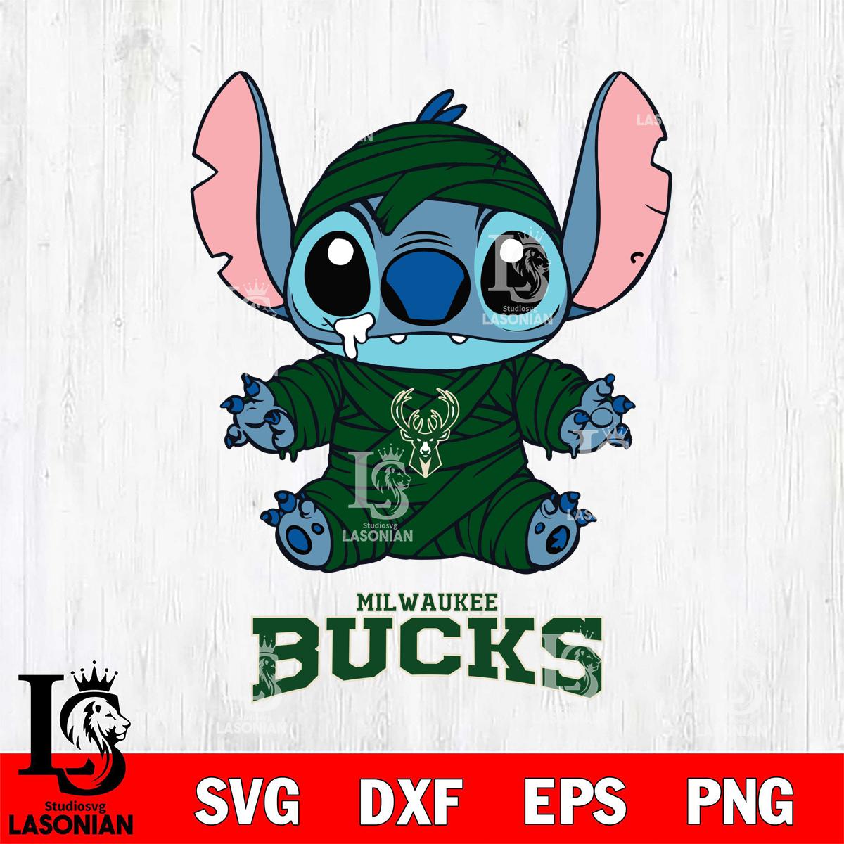 Milwaukee Bucks Stitch Mummy – lasoniansvg