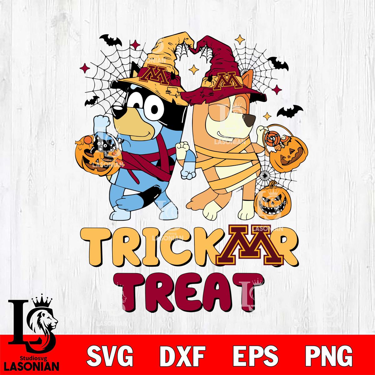 Minnesota Golden Gophers Bluey Trick or Treat Halloween 2 – lasoniansvg