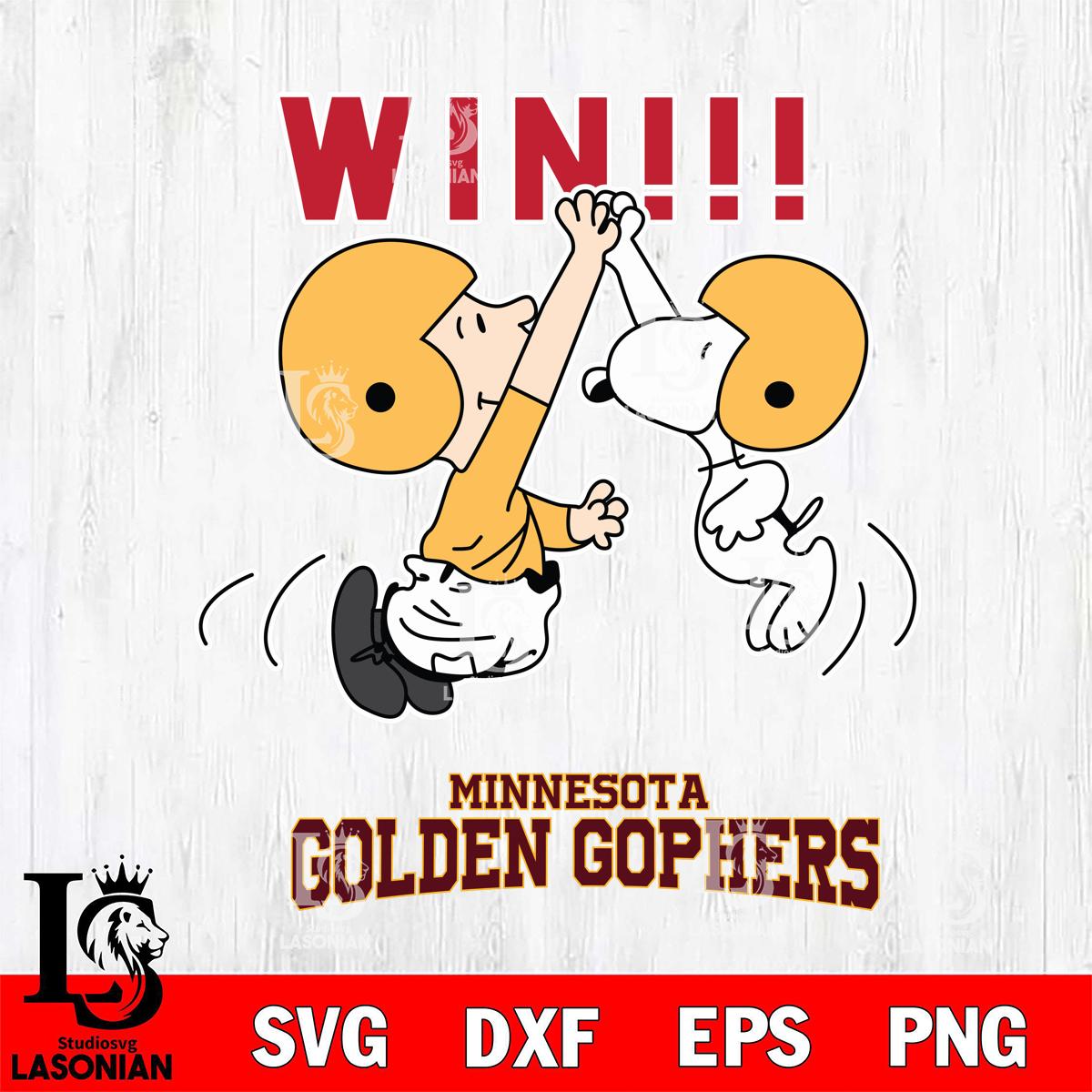Minnesota Golden Gophers Charlie Brown and Snoopy Win – lasoniansvg