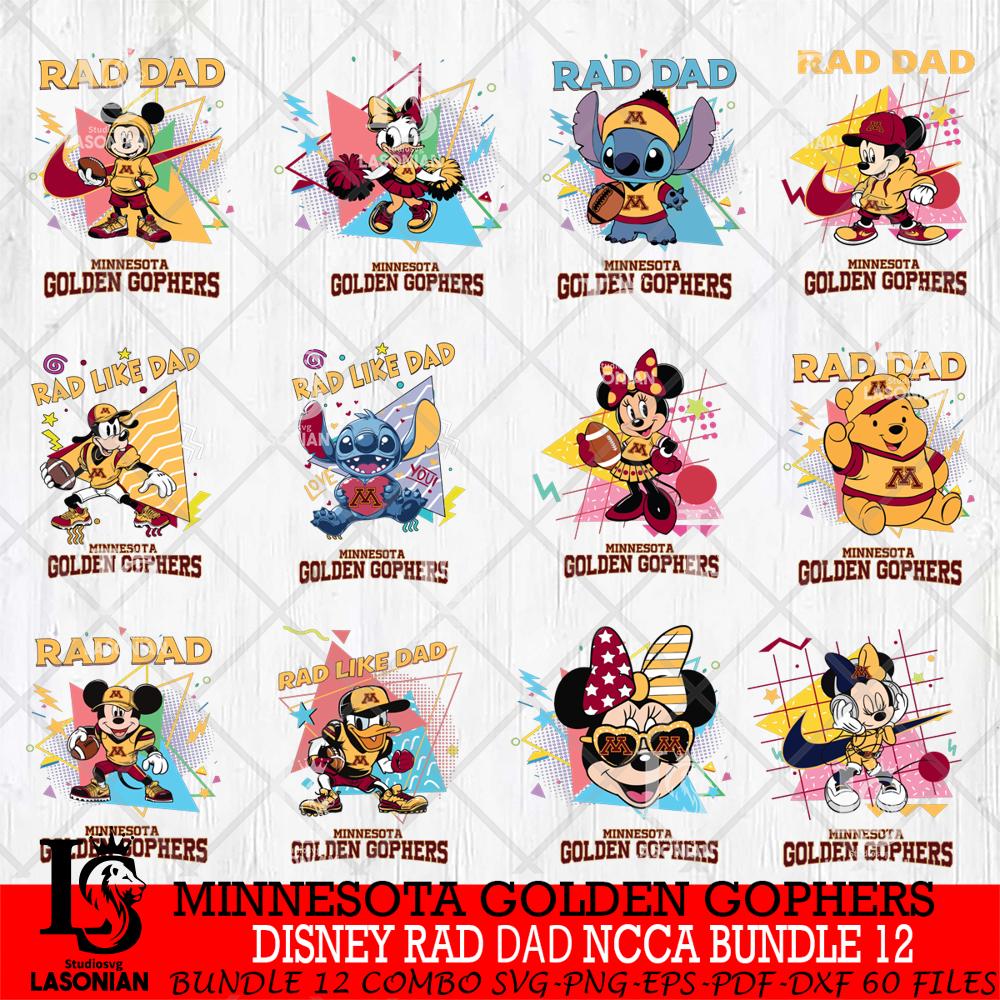 Minnesota Golden Gophers Disney Rad Dad NCAA Bundle 12 – lasoniansvg