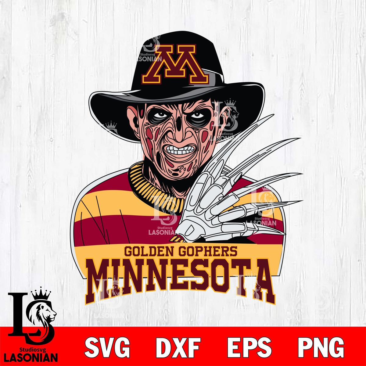 Minnesota Golden Gophers Freddy Krueger Horror Halloween – lasoniansvg