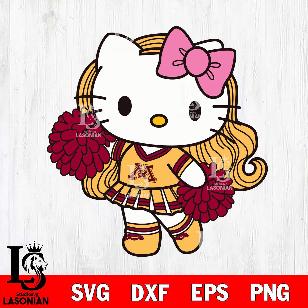 Minnesota Golden Gophers Hello Kitty Cheerleader 7 – lasoniansvg