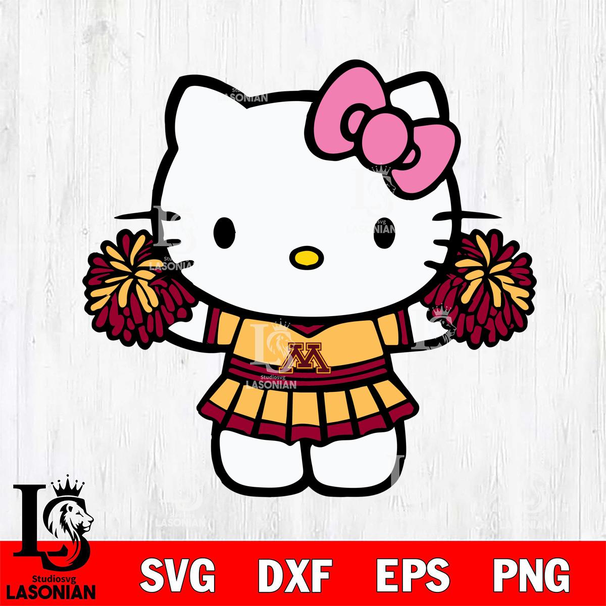 Minnesota Golden Gophers Hello Kitty Cheerleader 9 – lasoniansvg