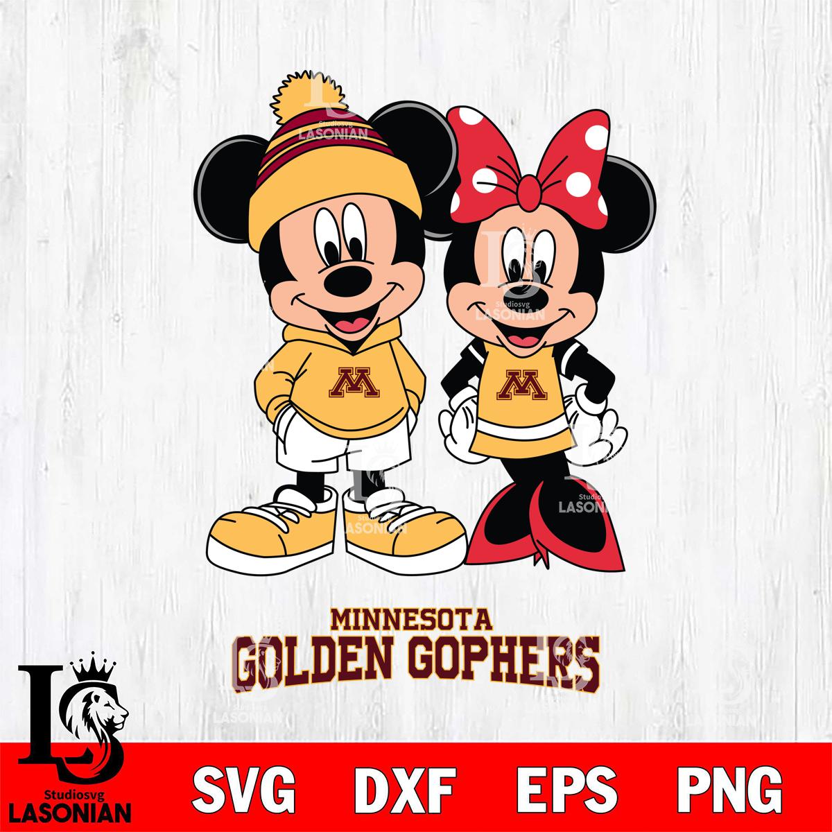 Minnesota Golden Gophers Mickey Minnie Mouse Cute Football – lasoniansvg