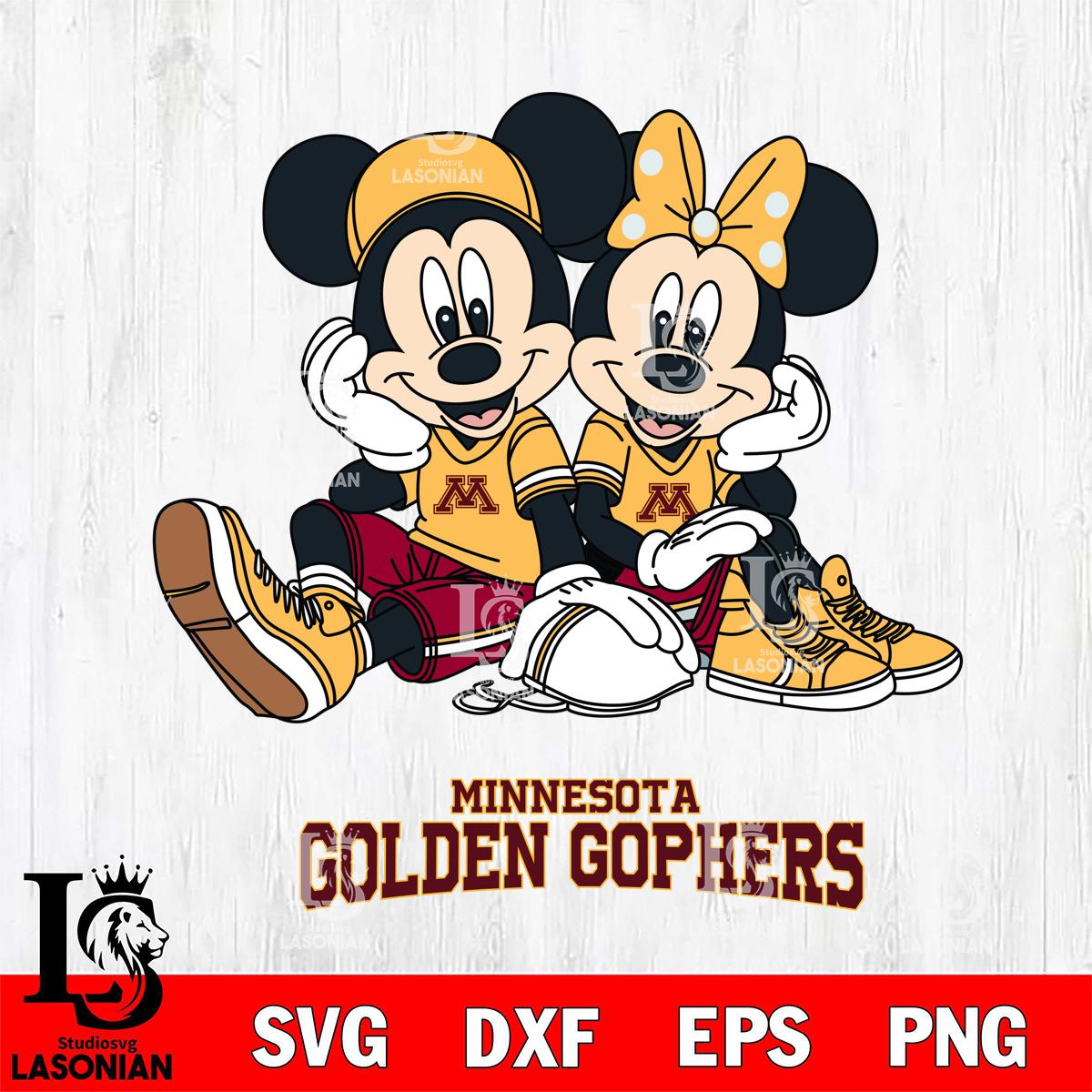 Minnesota Golden Gophers Mickey Minnie Mouse Football Sit – lasoniansvg