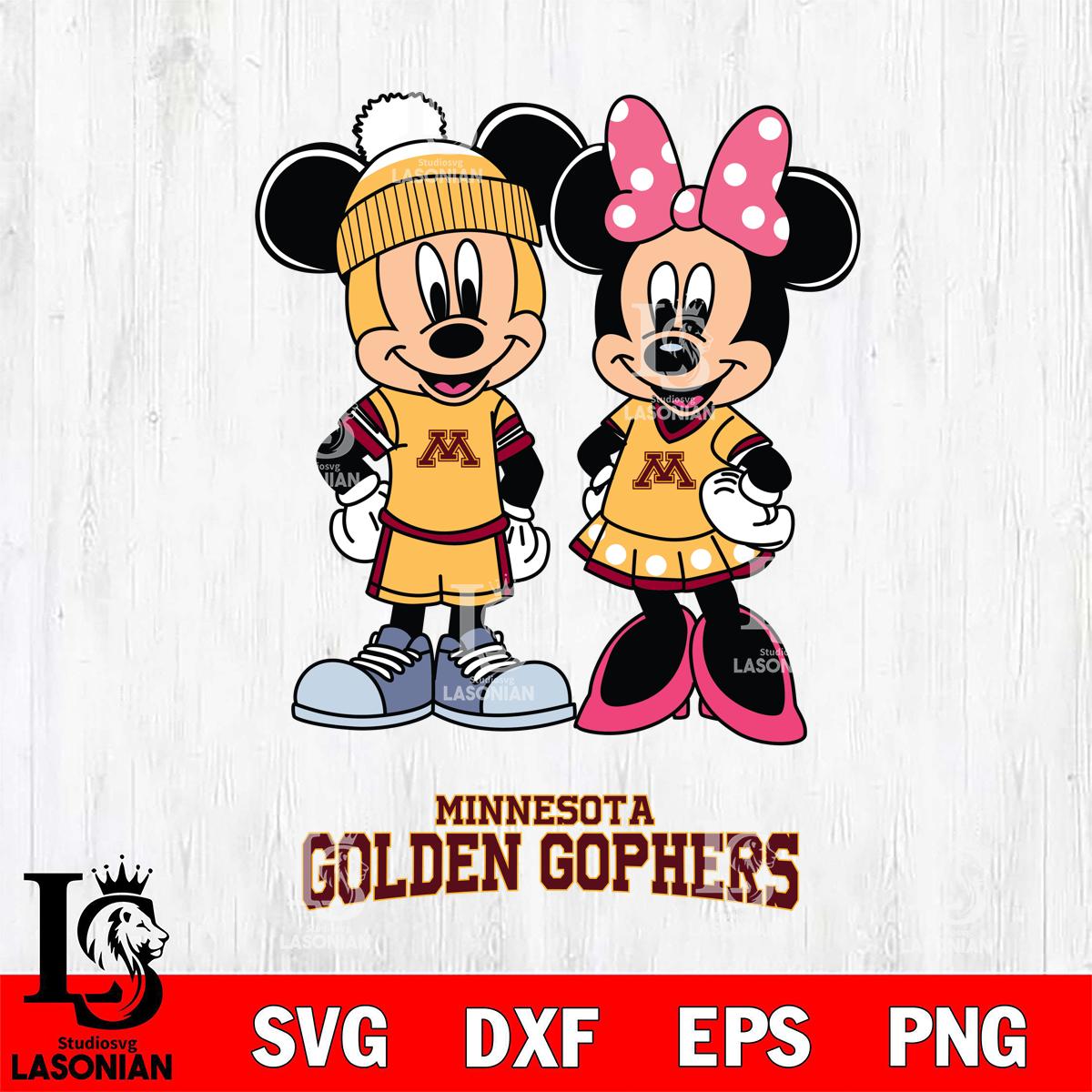 Minnesota Golden Gophers Mickey Minnie Mouse Pink – lasoniansvg