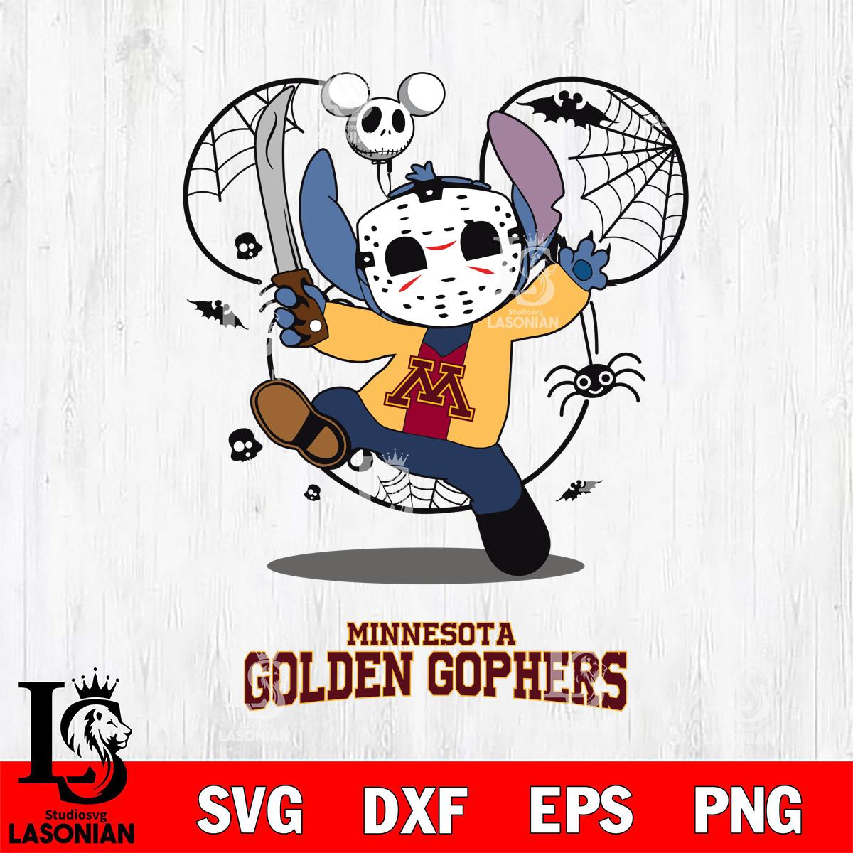 Minnesota Golden Gophers Stitch jason voorhees Halloween – lasoniansvg