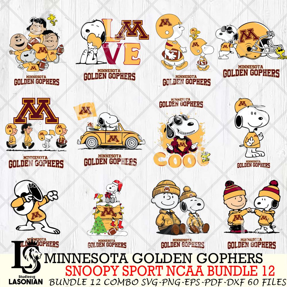 Minnesota Golden Gophers Snoopy NCAA Bundle 12 SVG – lasoniansvg