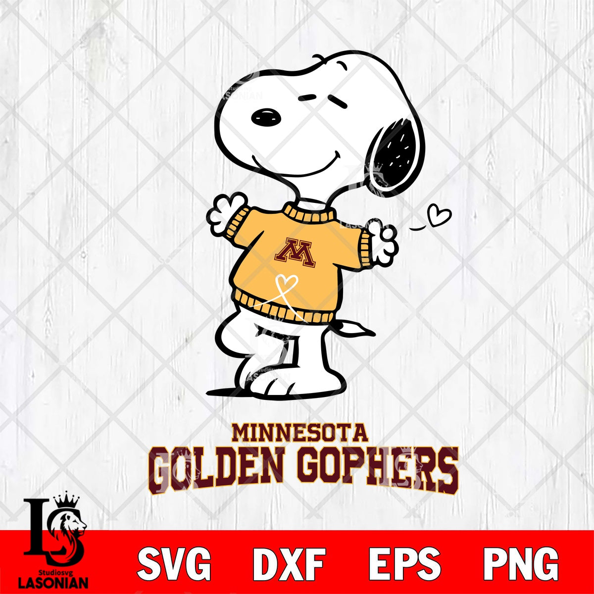 Minnesota Golden Gophers snoopy cartoon illustration File cut , Criucut ...