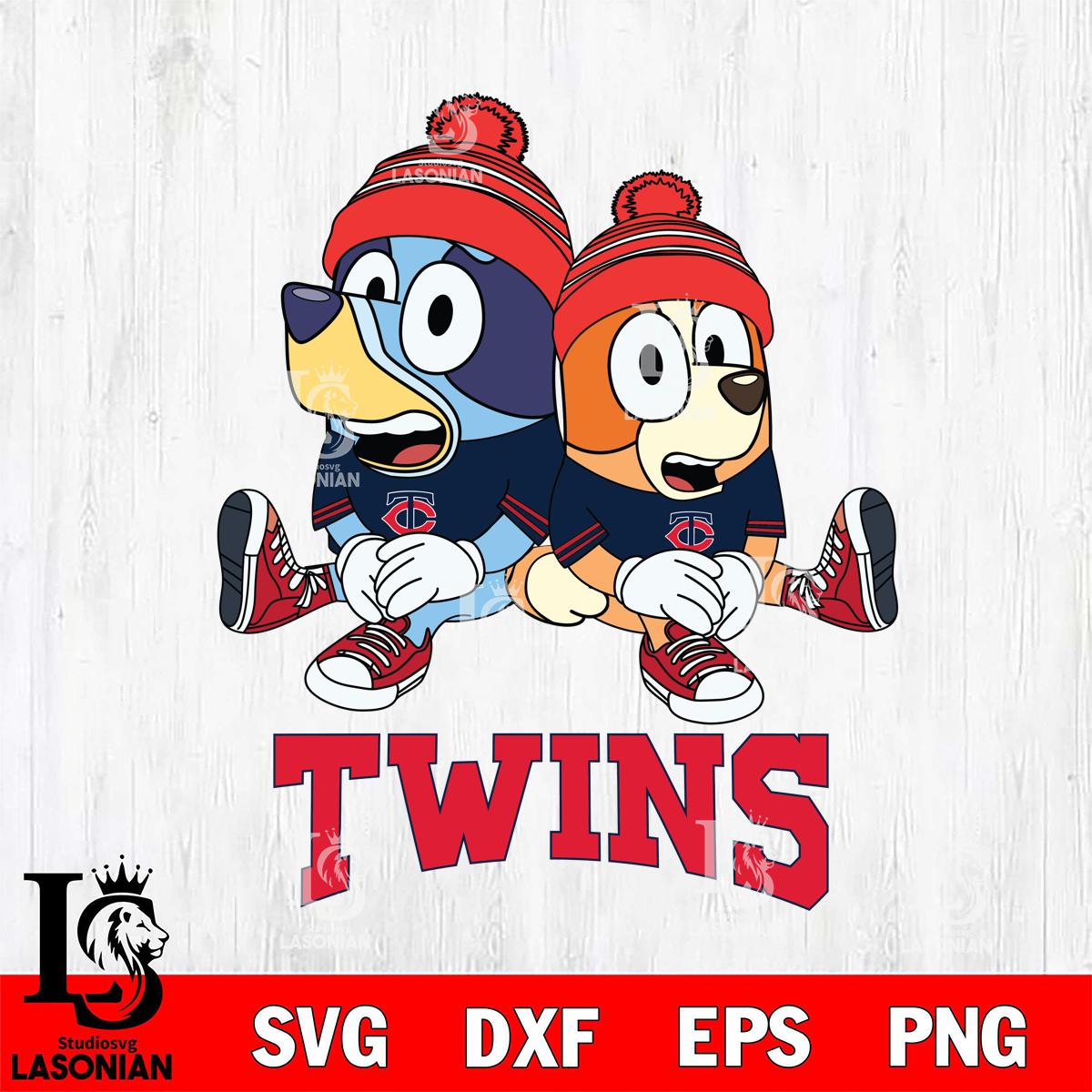 Minnesota Twins Christmas Bluey & Bingo Sit – lasoniansvg