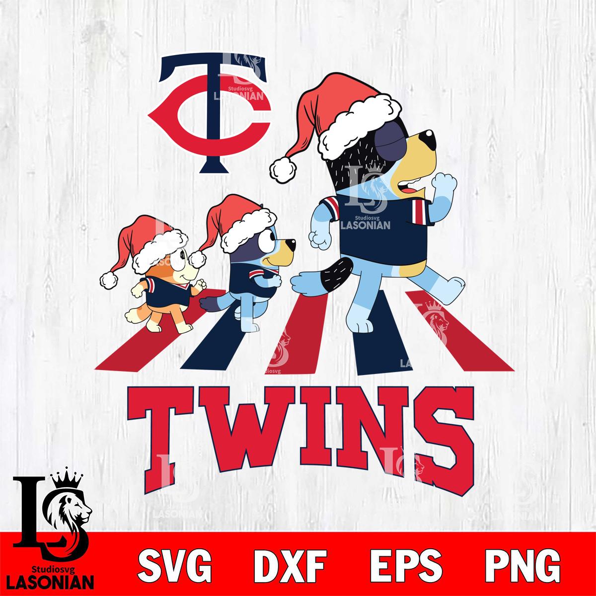 Minnesota Twins Christmas Family Bluey Walking – lasoniansvg