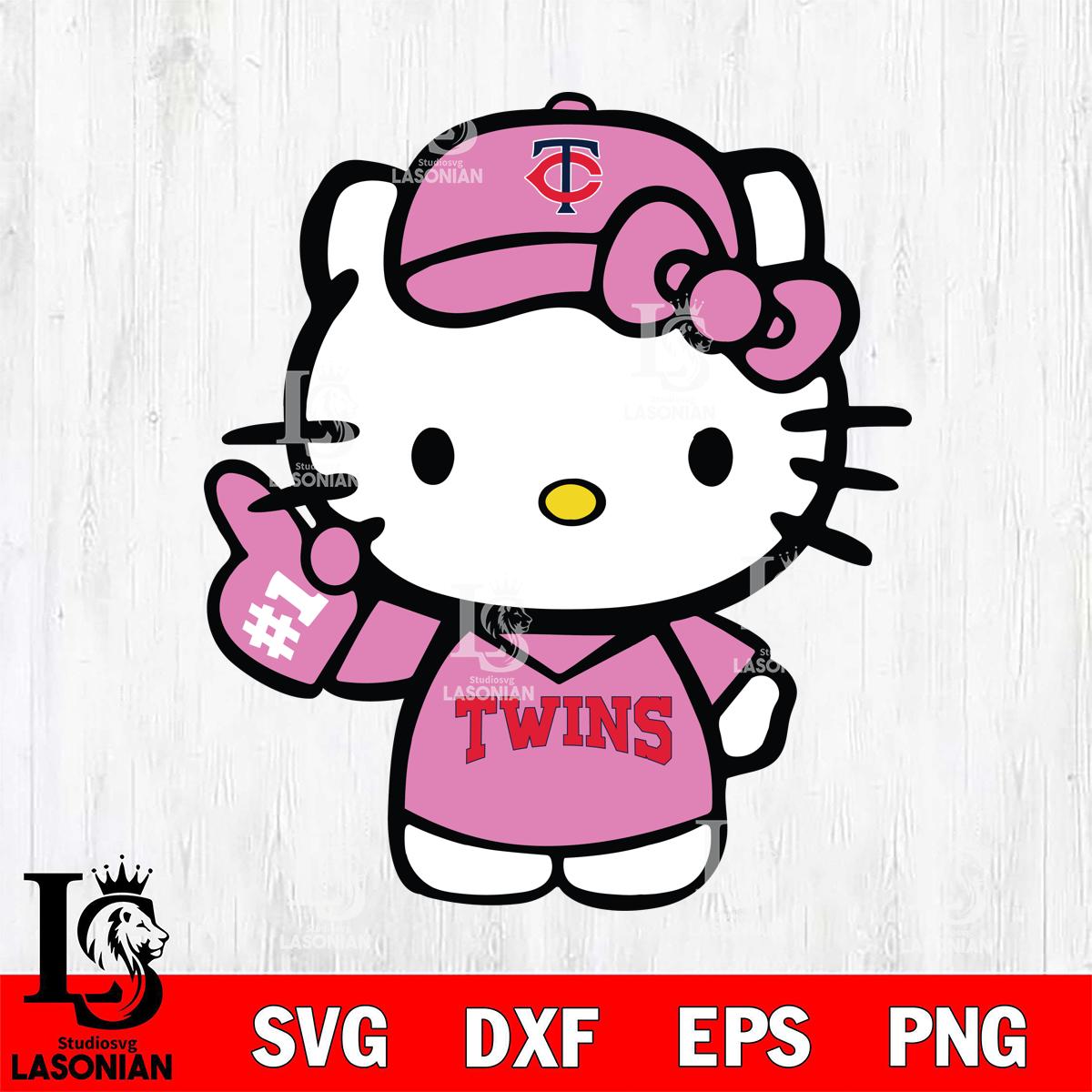 Minnesota Twins Hello Kitty Pink Baseball 7 – lasoniansvg
