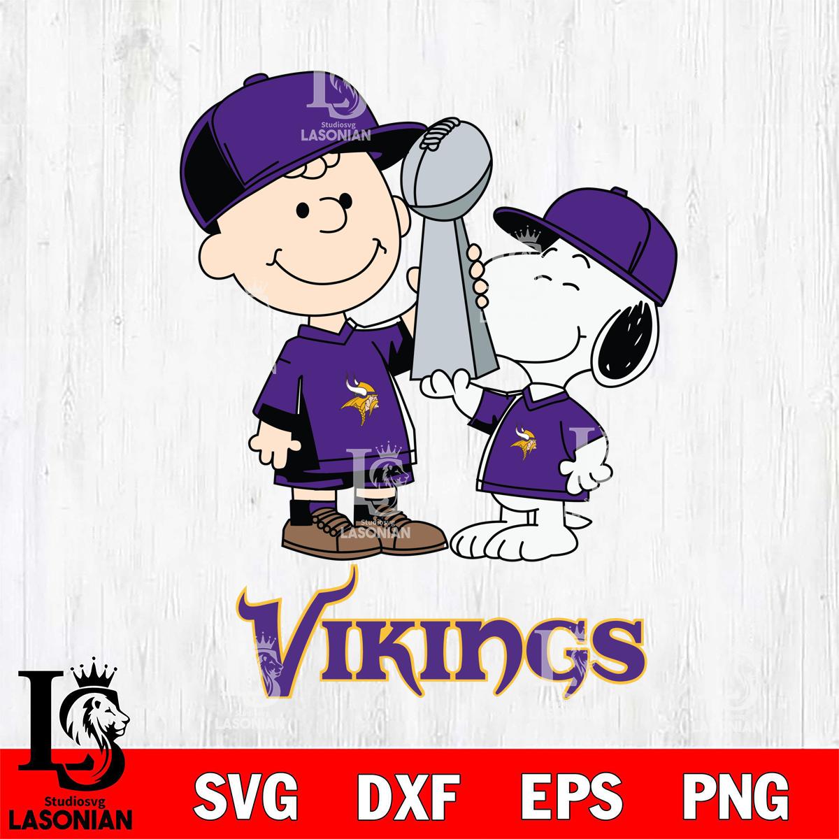 Minnesota Vikings Charlie Brown and Snoopy Champions – lasoniansvg