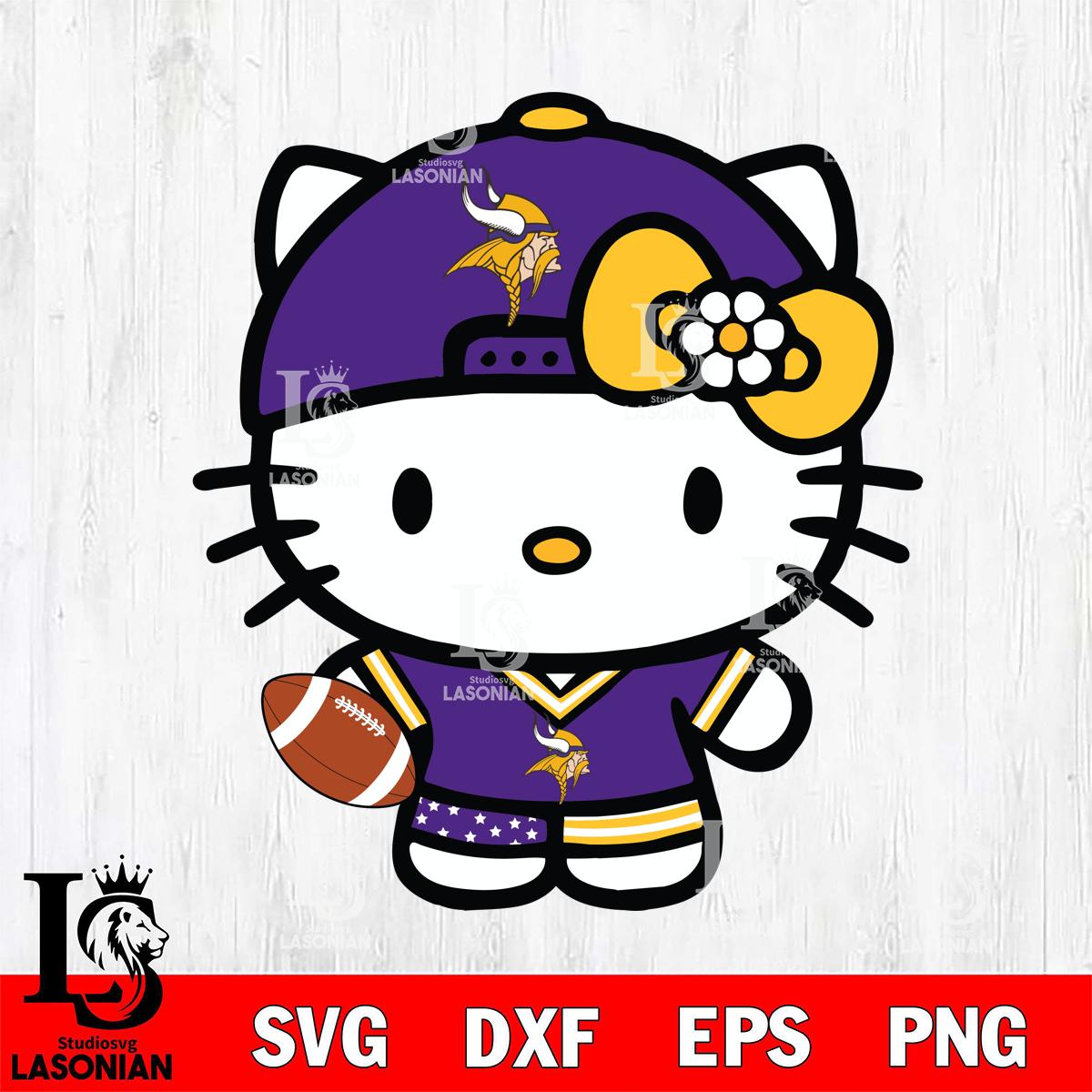 Minnesota Vikings Cute Hello Kitty Football 10 – lasoniansvg