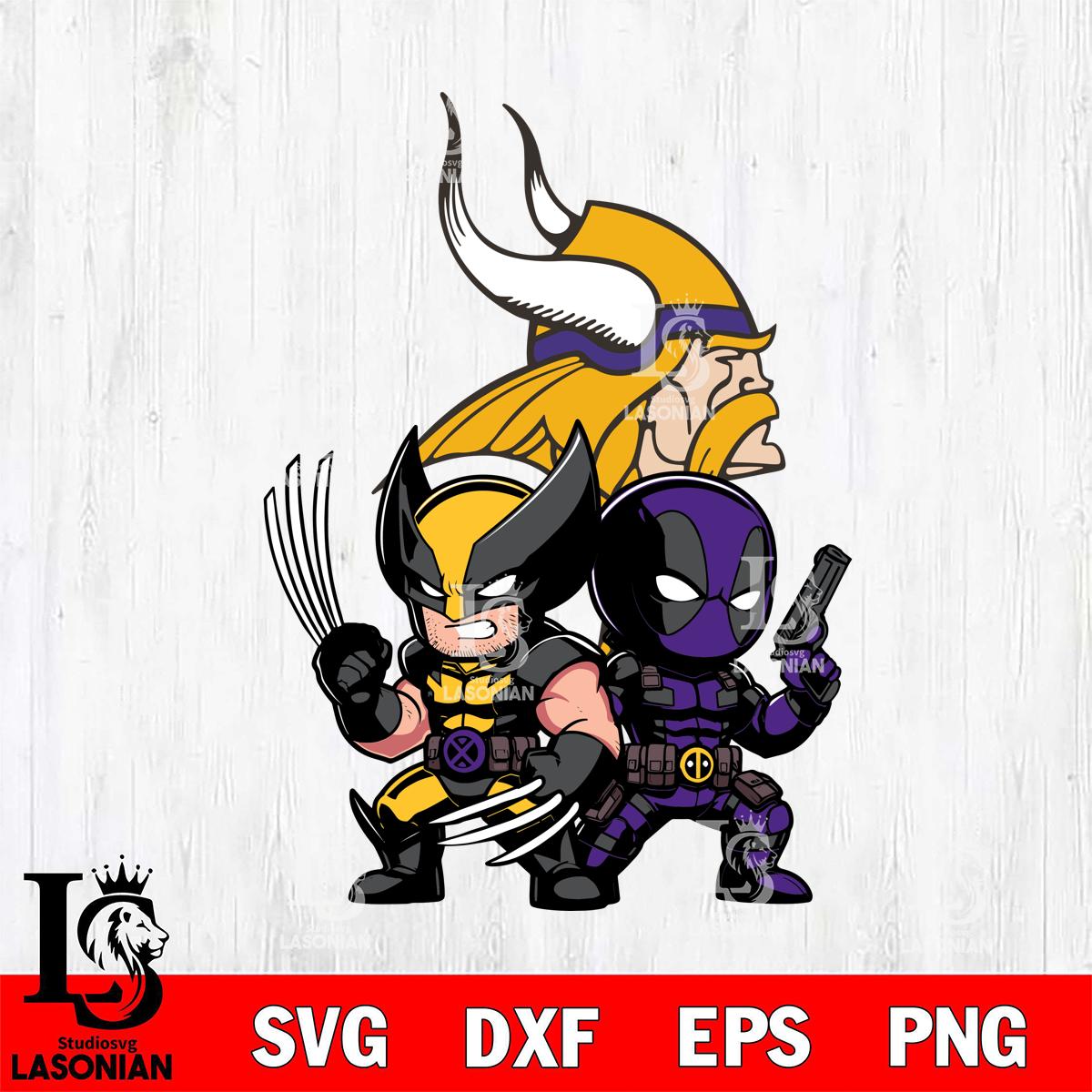 Minnesota Vikings Deadpool And Wolverine – lasoniansvg