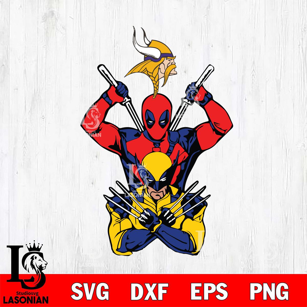 Minnesota Vikings Deadpool Wolverine 2 – lasoniansvg