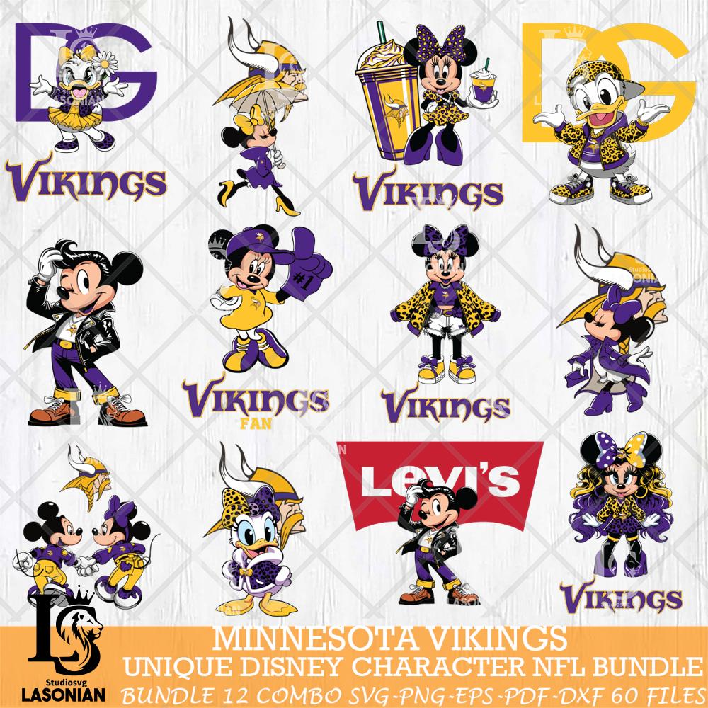 Minnesota Vikings Disney Characters NFL Bundle 12 – lasoniansvg