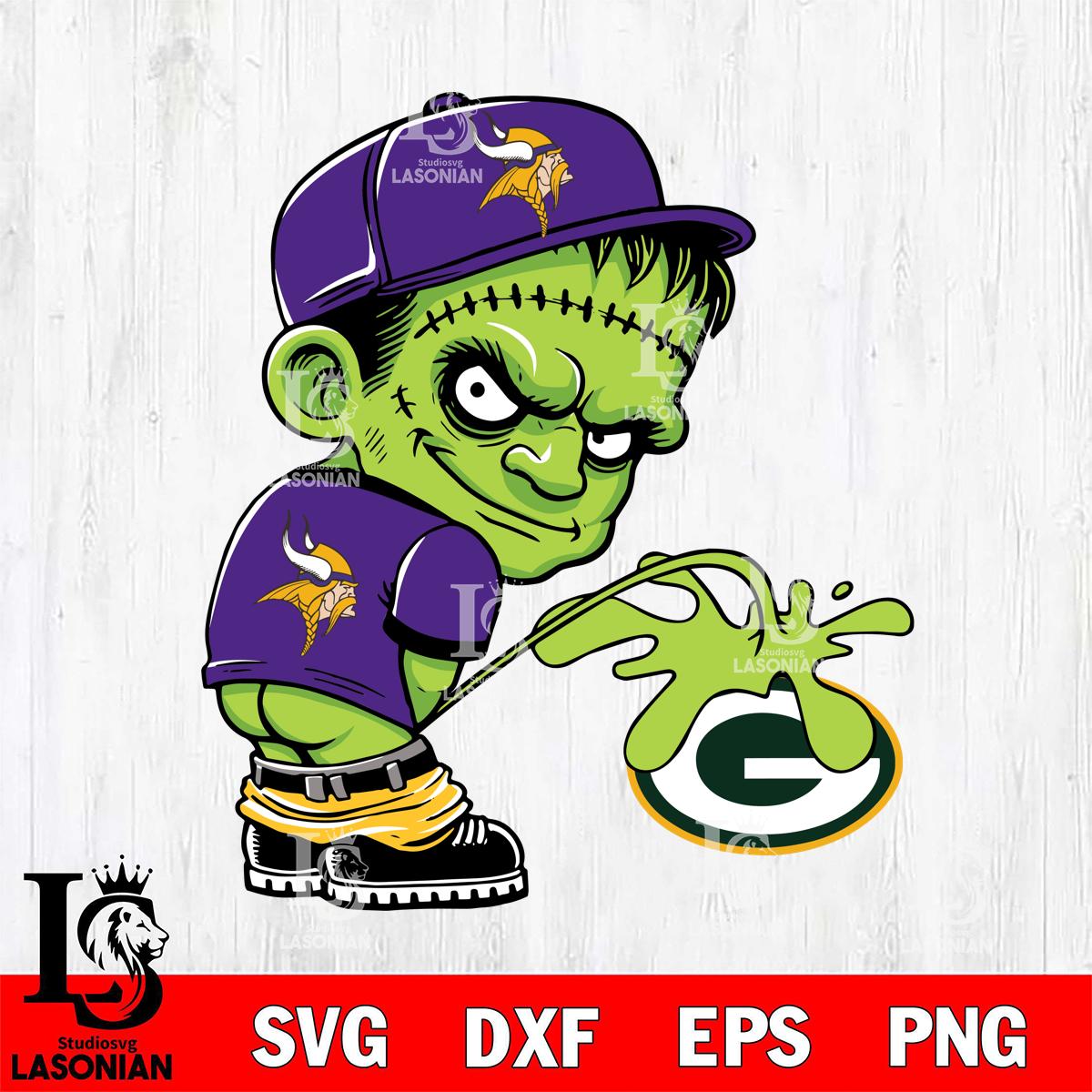 Minnesota Vikings Frankenstein Piss On Green Bay Packers – lasoniansvg