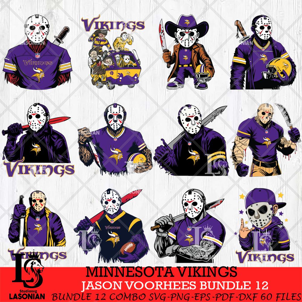 Minnesota Vikings Jason Voorhees Horror Bundle 12 SVG – lasoniansvg