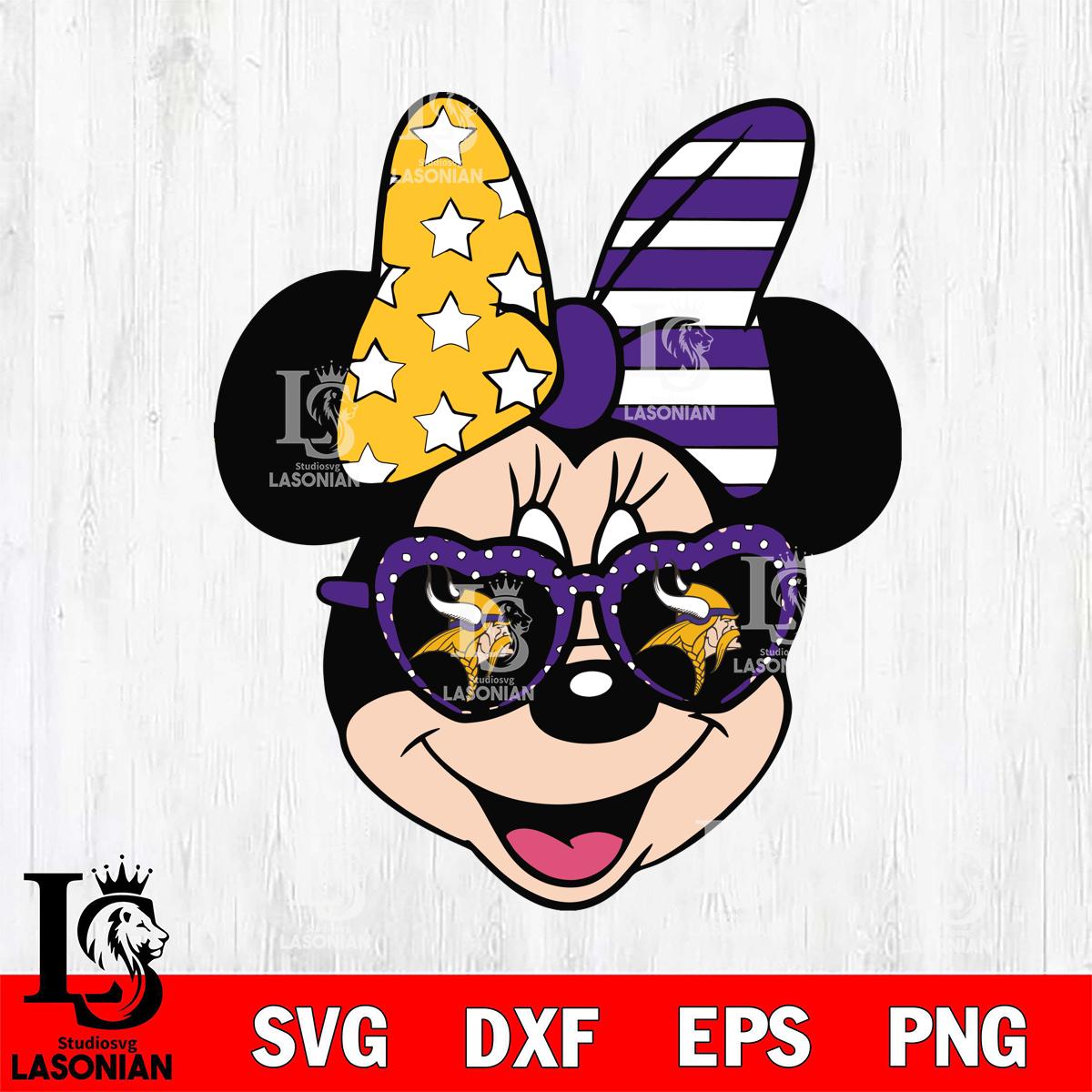 Minnesota Vikings Minnie Mouse Love – lasoniansvg