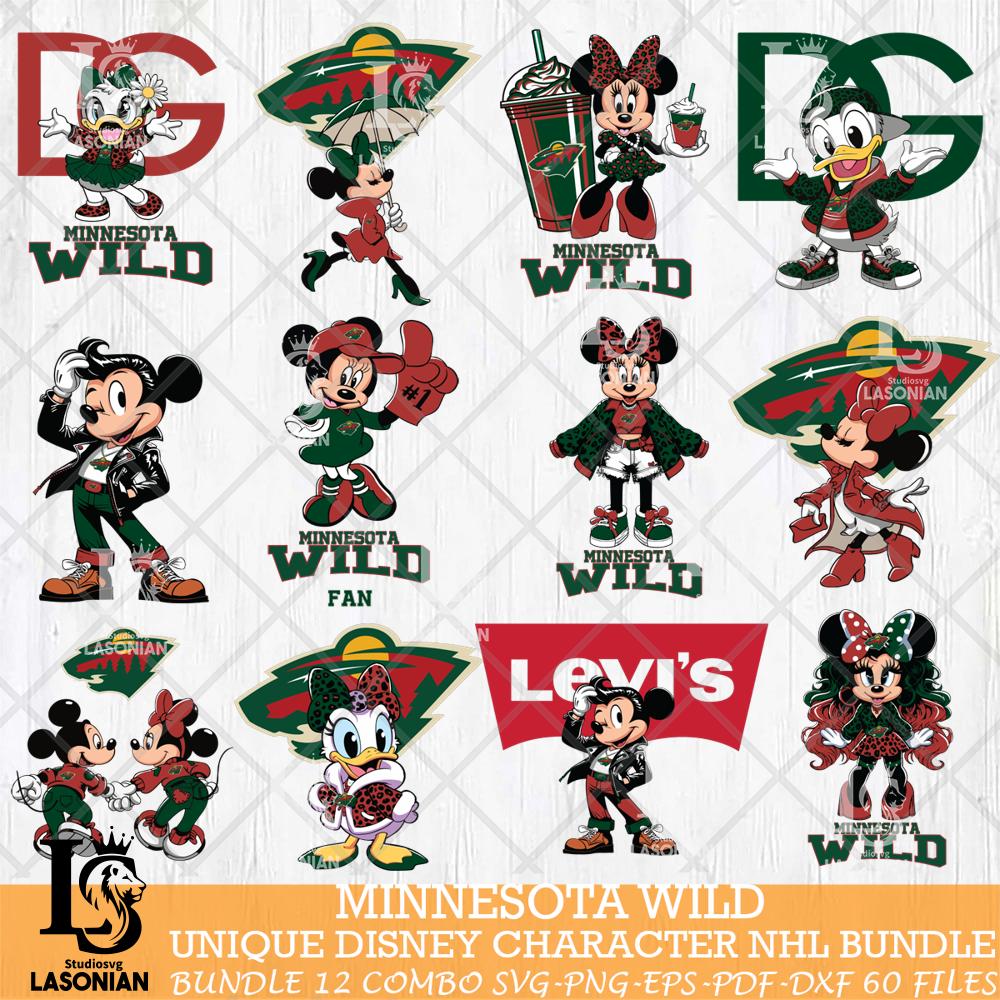 Minnesota Wild Disney character NHL Bundle 12 – lasoniansvg
