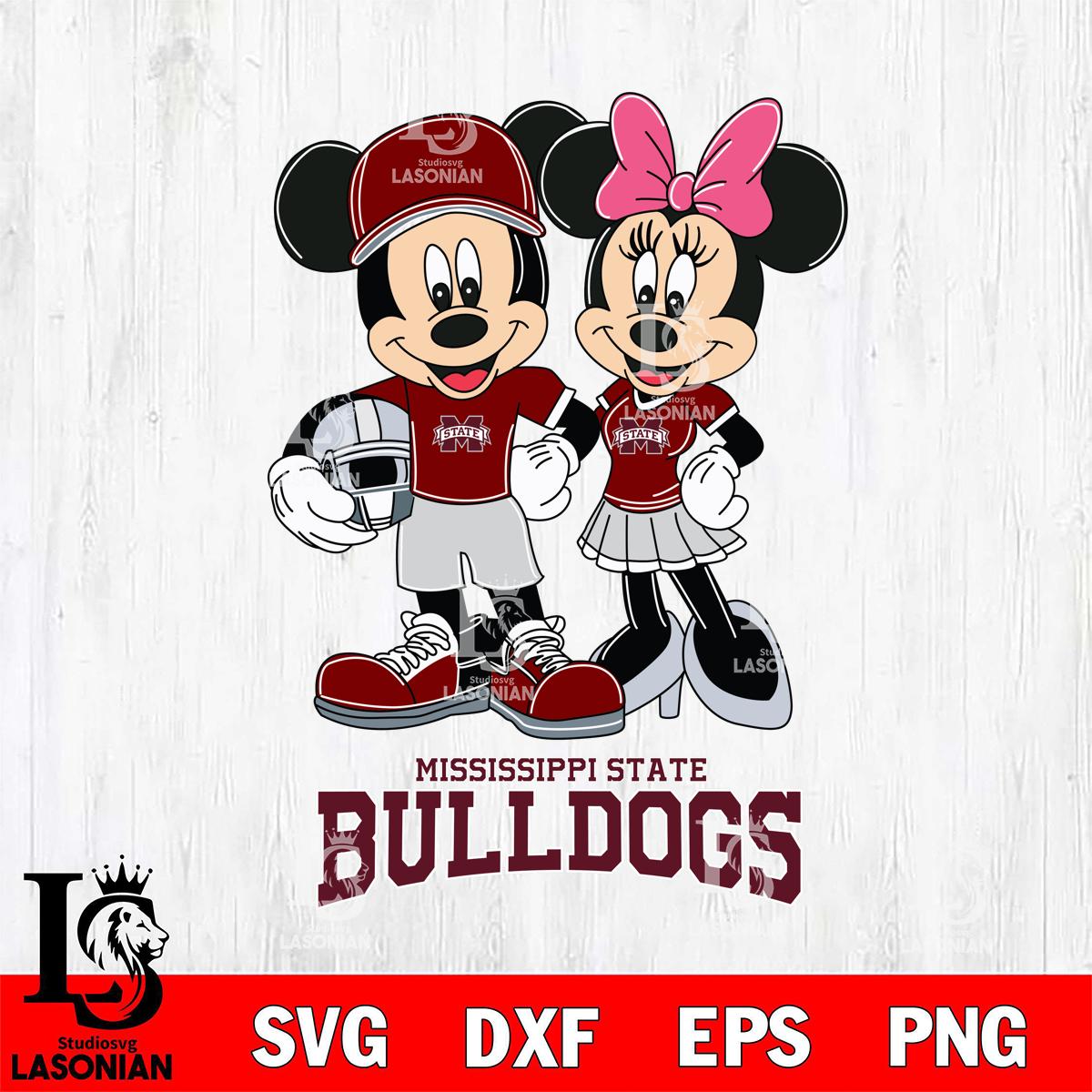 Mississippi State Bulldogs Mickey Minnie Mouse Helmet – lasoniansvg
