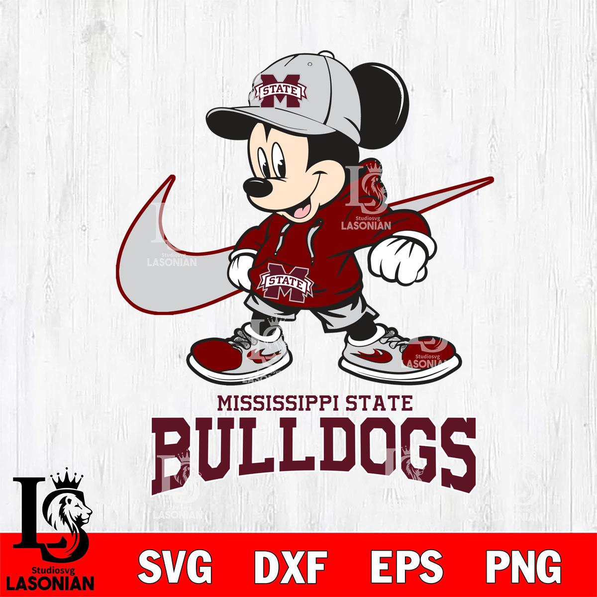 Mississippi State Bulldogs Mickey Mouse NIKE – lasoniansvg