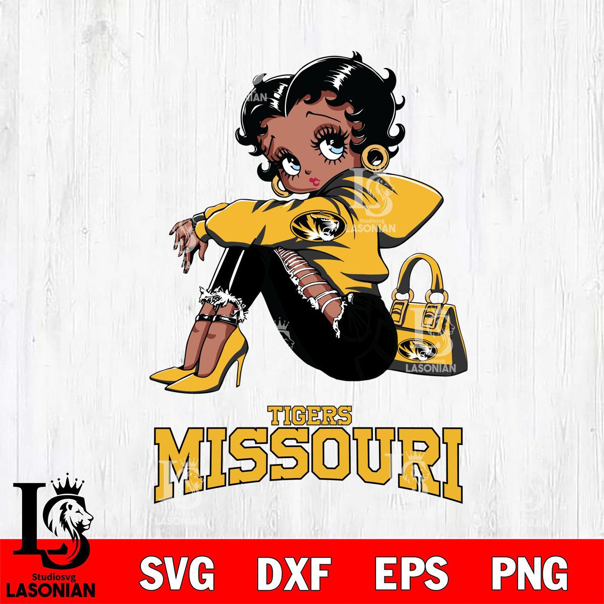 Missouri Tigers Betty Boop Black Fan Girl – lasoniansvg