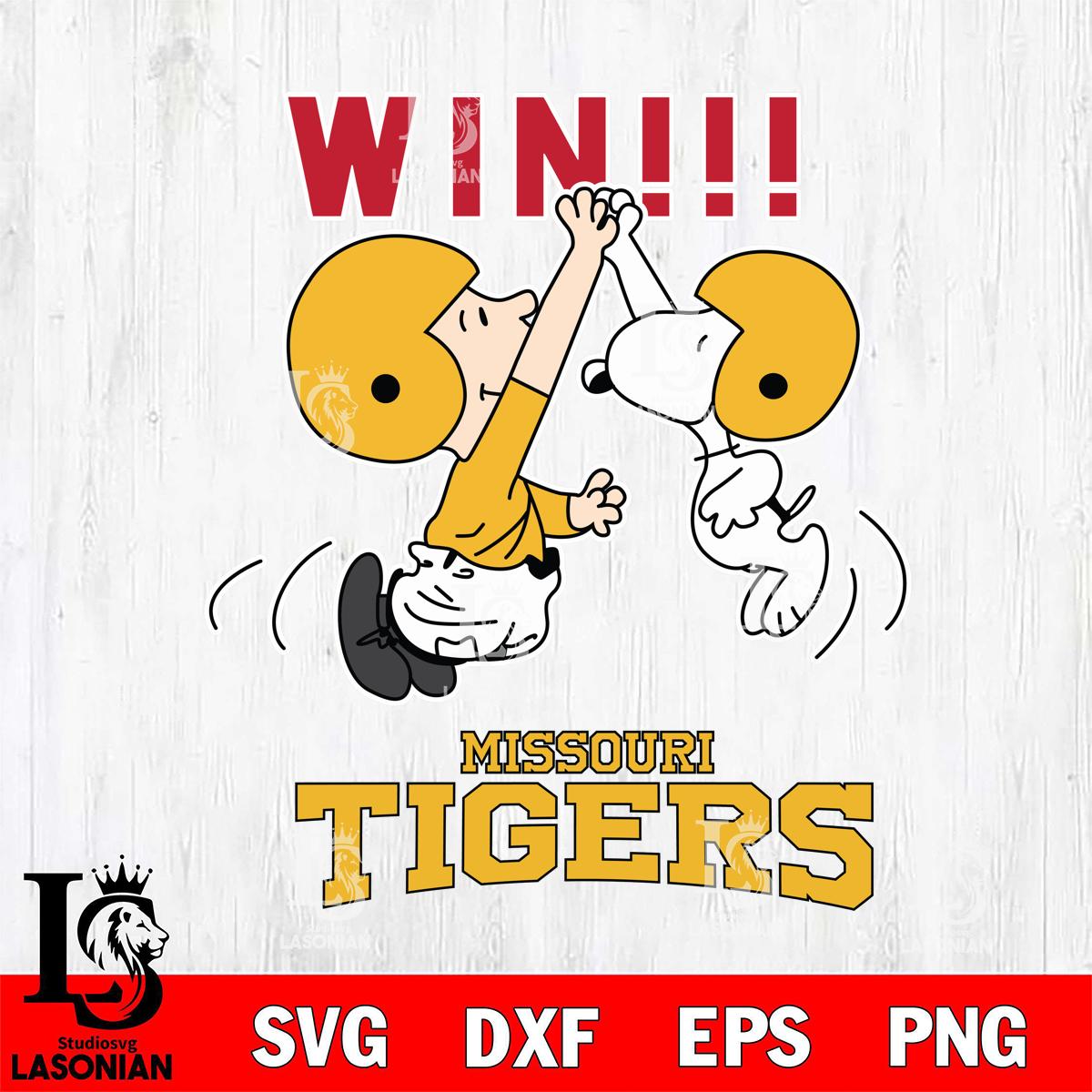 Missouri Tigers Charlie Brown and Snoopy Win – lasoniansvg