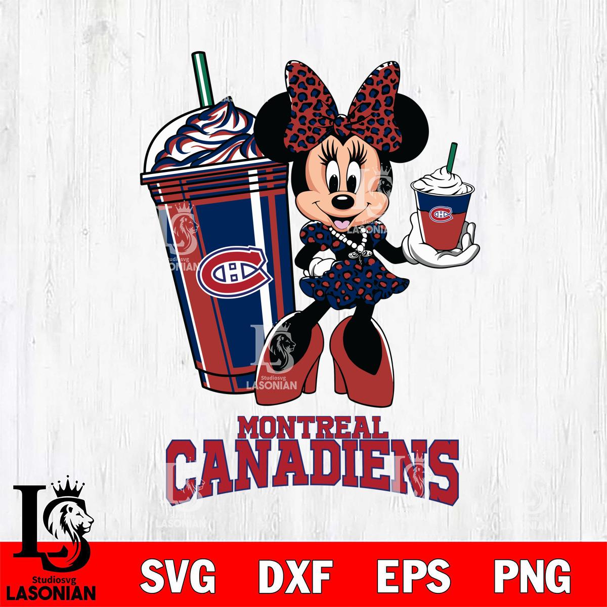 Montreal Canadiens Minnie Mouse Fan And Coffee – lasoniansvg