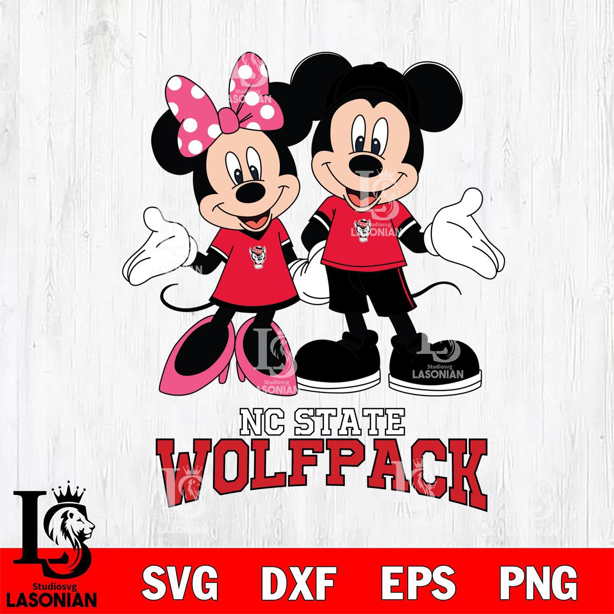 NC State Wolfpack Mickey Minnie Mouse Sport – lasoniansvg