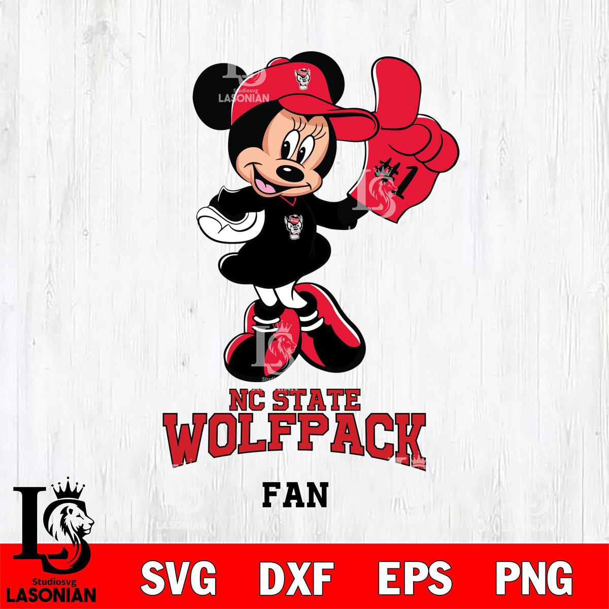 NC State Wolfpack #1 Fan Minnie Mouse – lasoniansvg