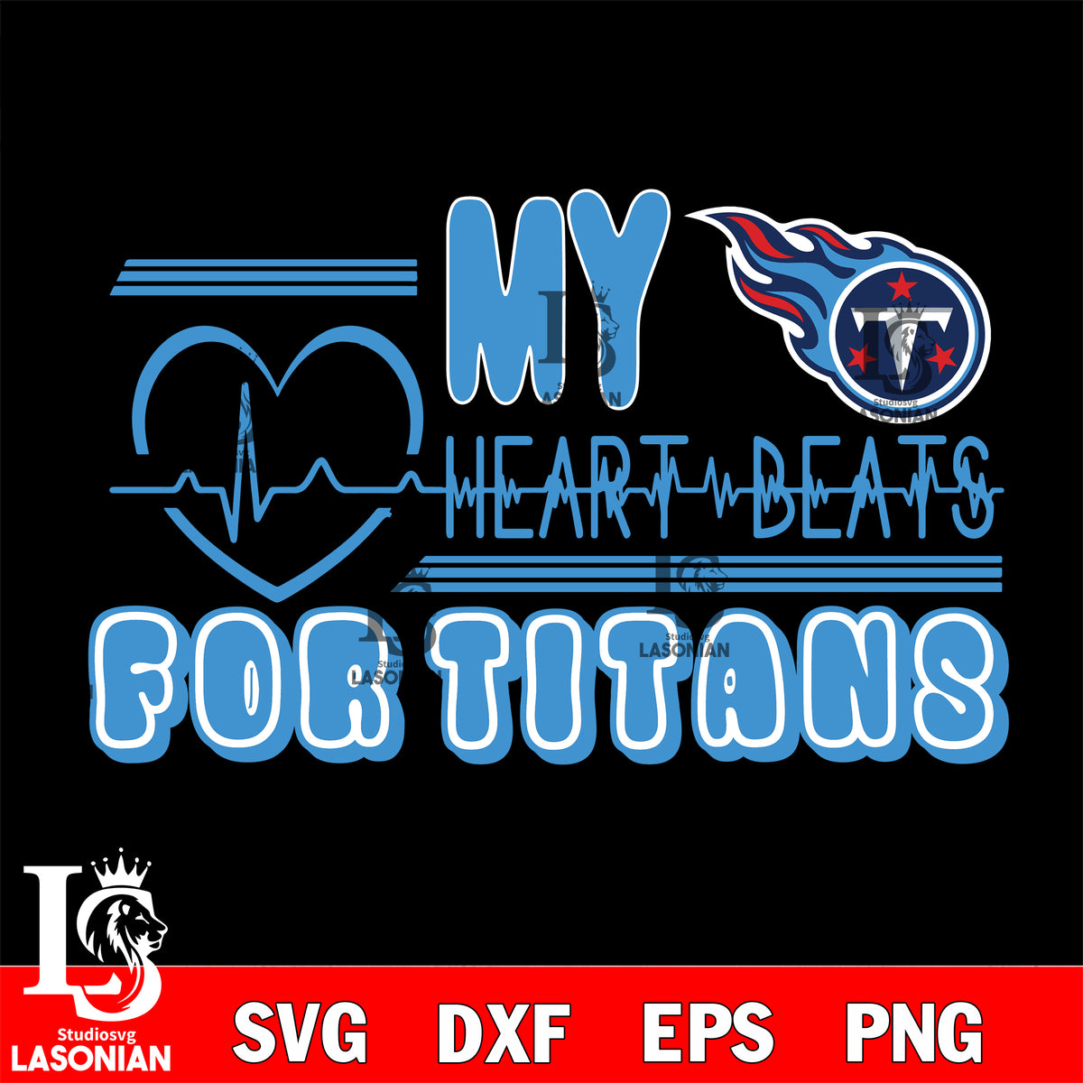 Tennessee Titans heart Beats svg eps dxf png file ,di ,eps,dxf,png fil ...