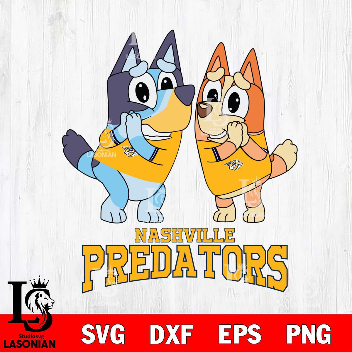 Nashville Predators Bluey & Bingo 15 – lasoniansvg