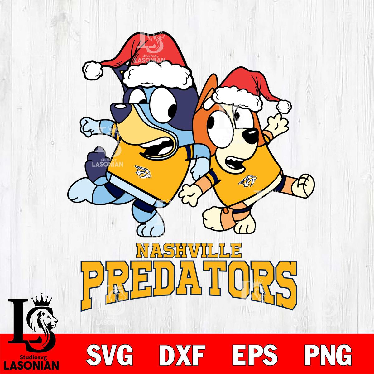 Nashville Predators Bluey Christmas Holiday – lasoniansvg