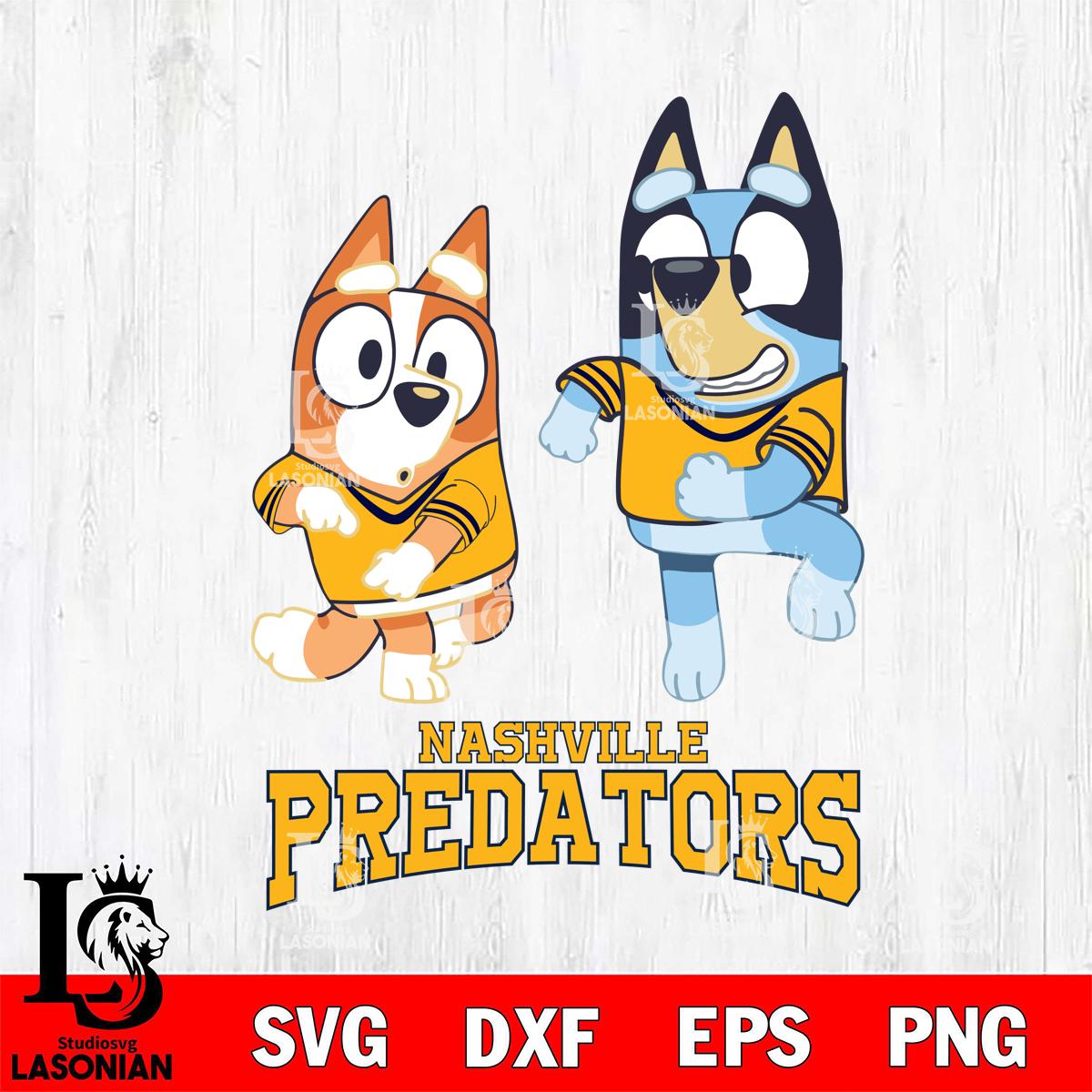 Nashville Predators Bluey with Chilli Dance – lasoniansvg
